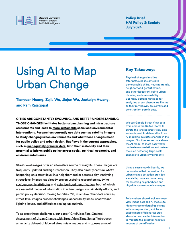 Using AI to Map Urban Change | Stanford HAI